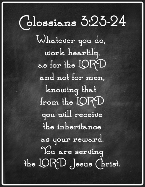 Work As Unto The Lord - Anne-Marie Madore